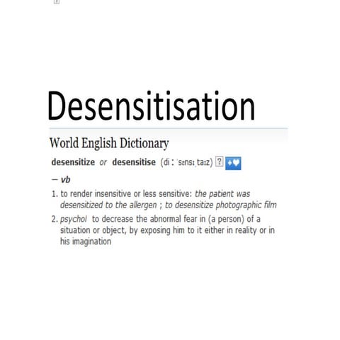 Media Desensitisation | PPTX