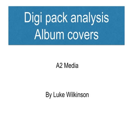 Media digi pack music albums | PPTX
