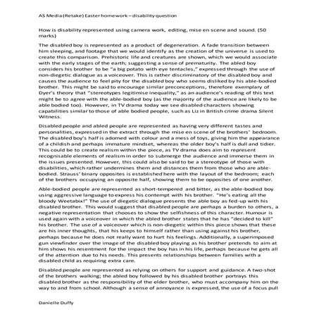 Media easter homework disability essay question practice | DOCX