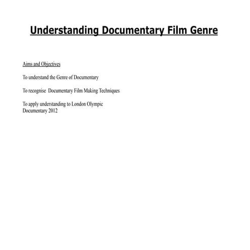 Writing a Documentary Treatment | PPTX