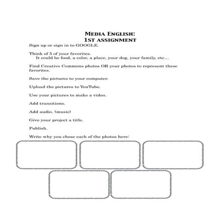 Media english first assignment | PDF