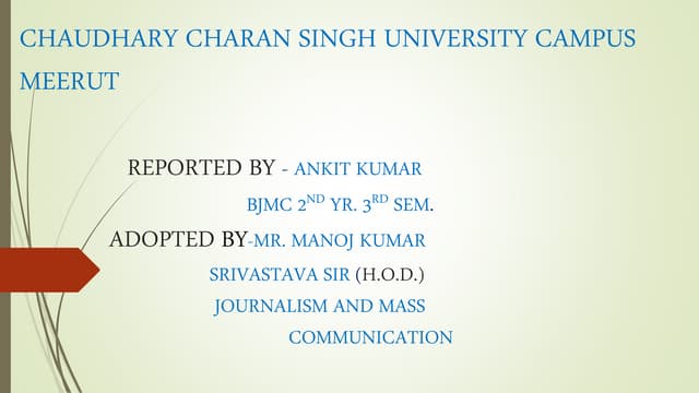 Codes of ethics in journalism | PPTX