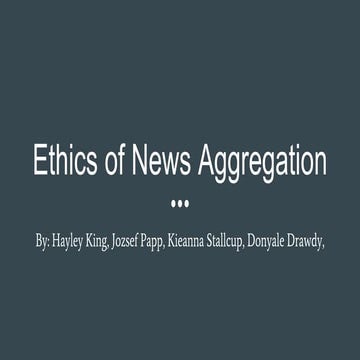 Media ethics: case study | PPTX
