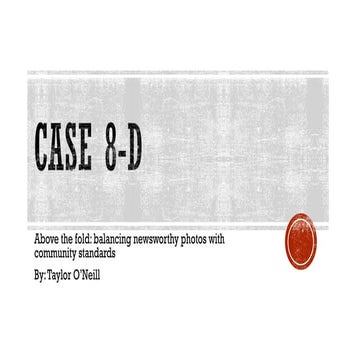 Media ethics case study 8 d | PDF