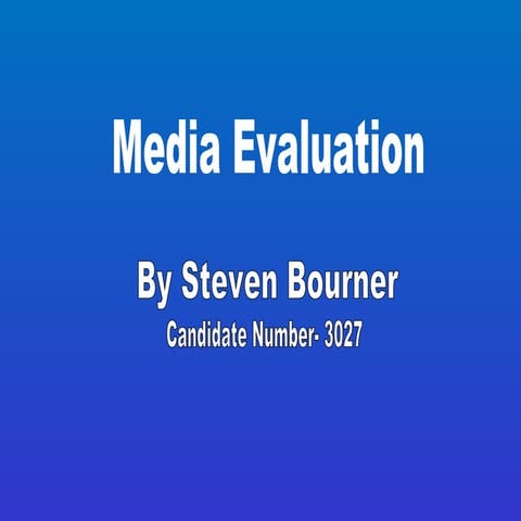 Media Evaluation | PPT