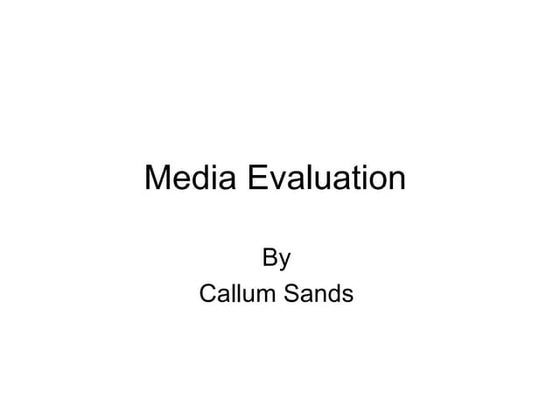 Evaluation 2 | PPT
