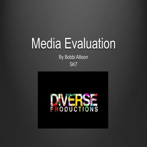 Media evaluation - Bobbi Allison | PPTX