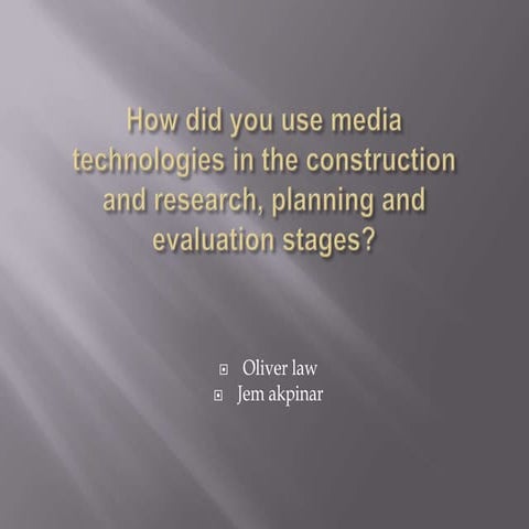 Media evaluation 4 | PPT