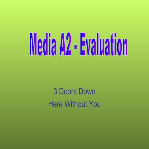 Media Evaluation A2 | PPT