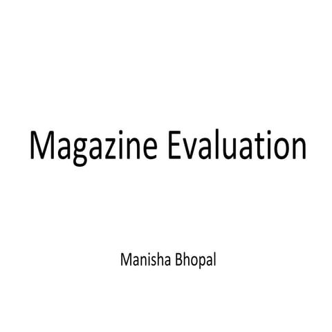 Media evaluationnnnn | PPT