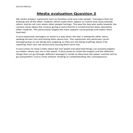 Media evaluation question 2 | DOCX