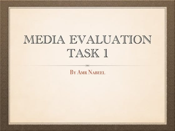Evaluation part 1 | PPT