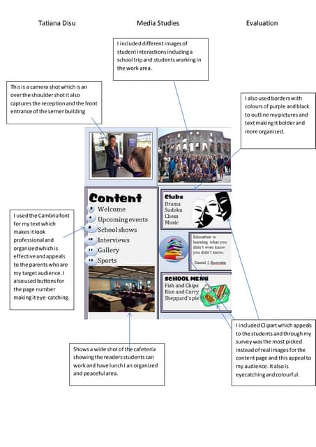 Evaluation of school magazine front cover | DOCX | Desktop Publishing | Computer Software and ...