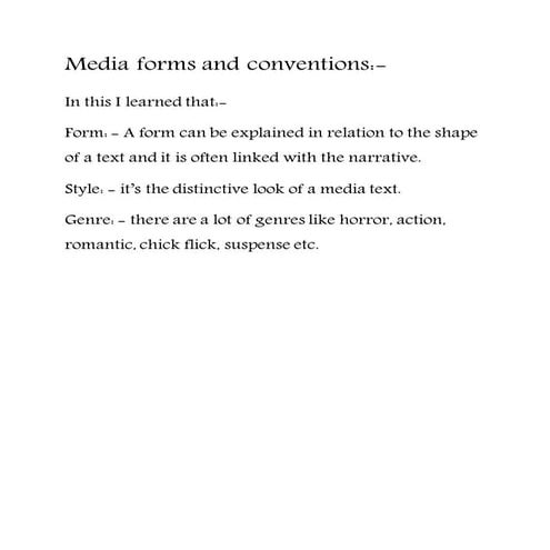 Media forms and conventions | PDF