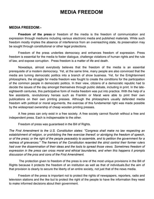 Role of Media in Democracy.pptx | Civic affairs | Politics