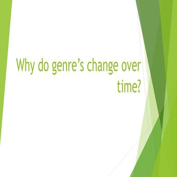 Why do genres change over time | PPT