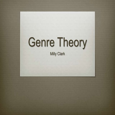Genre Theory | PPTX