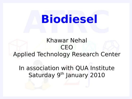 Biodiesel presentation1 | PPT