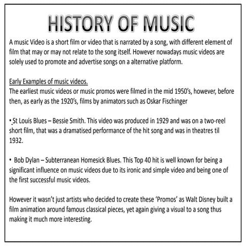 Music Video History | PPT