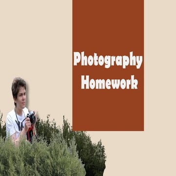 Media Homework 07.09 Photo shoot for example | PPT