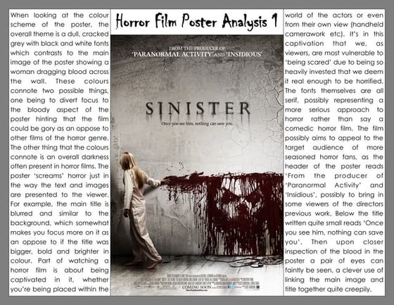 Codes and conventions of horror movie posters & psychological horror ...