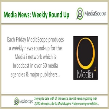 Mediai Friday News Round-Up - Week Ending Oct 16 | PPT