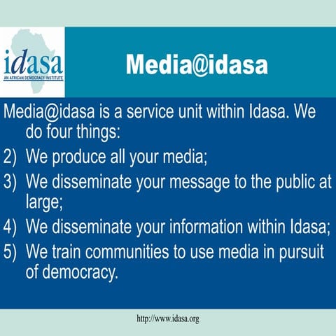 Media@Idasa Presentation 2009 | PPT | Social Networking | Internet
