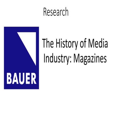 Media Industry History of Magazines | PPT