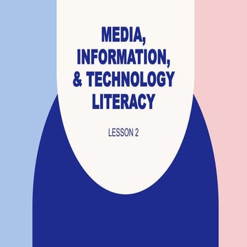 Media, information and technology literacy | PPTX