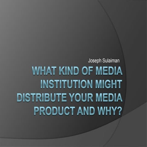 Media institutions | PPT