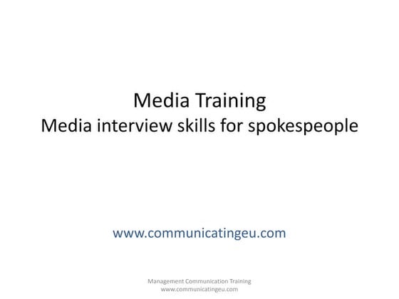 Media interview | PPT