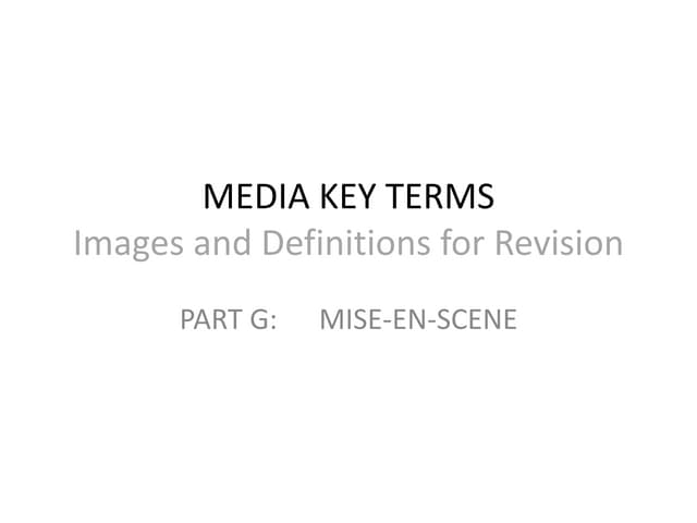 Media key terms sound | PPTX