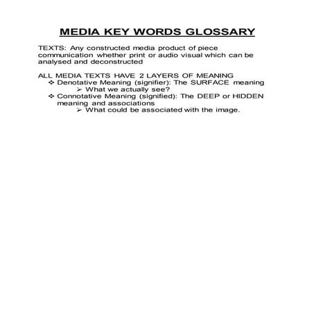 Media key words glossary | DOCX