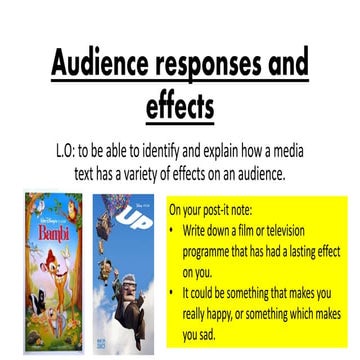 Media lessons 4-6 audience responses and effects | PPTX