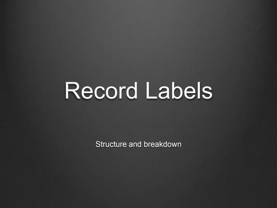 Major Vs Independent Record Labels | PPT