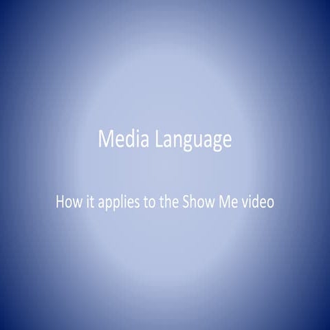 Media language | PPT