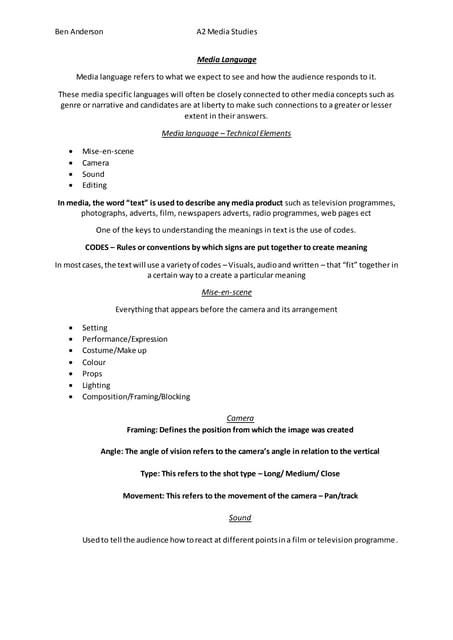 Media language | PPT