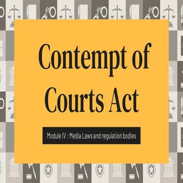 Media law (Contempt of Courts).pptx | Law