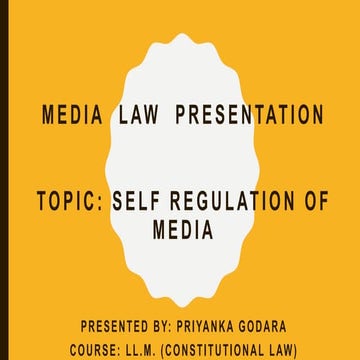 Media law presentation | PPTX