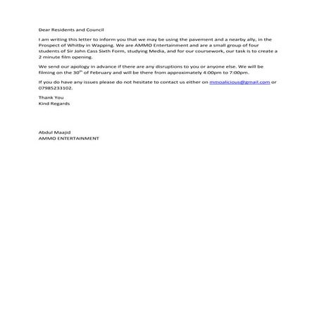 Media letter permission mj | DOCX