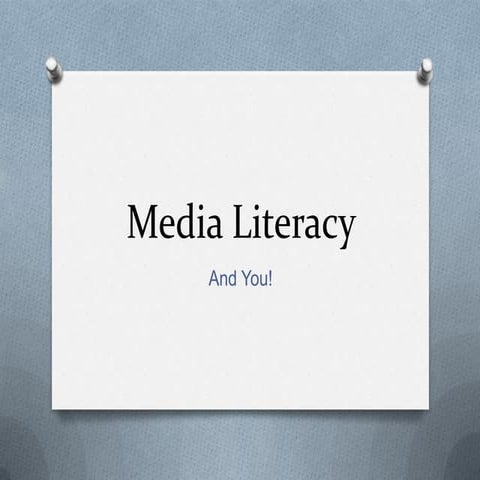 Media Literacy | PPTX
