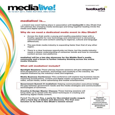 Medialive 2011 Government Summit Pdf