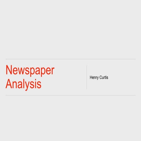 Media Local Newspaper Analysis | PPTX