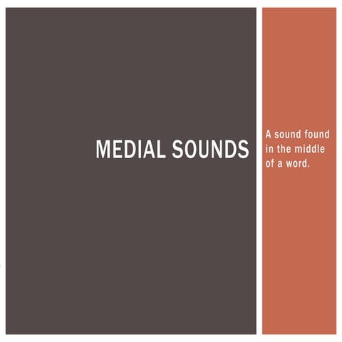 Medial sounds powerpoint pre primary | PPTX