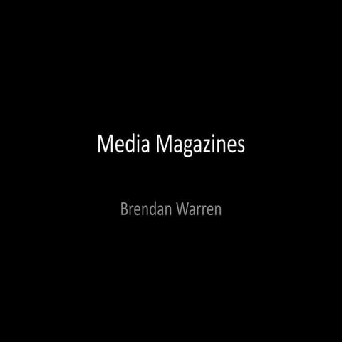 Media magazines assignment | PPTX