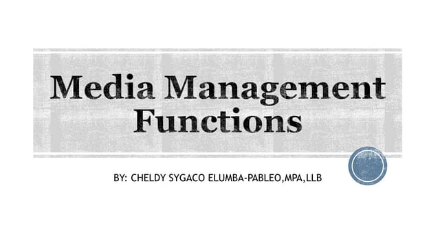 COMMON BROADCASTING TERMS IN RADIO & TV | PPTX