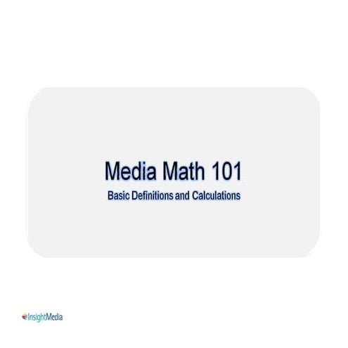 Media Math 101 Lexington | PDF