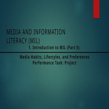 Media and Information Literacy Module 1 Part 5 Q1.PPT | Free Download