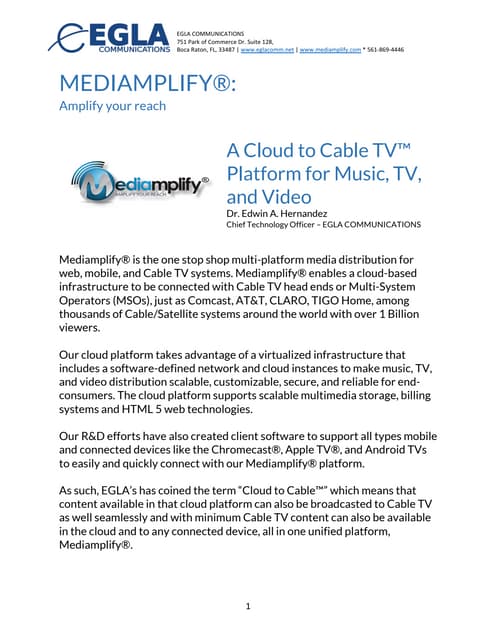 Mediamplify Brochure | PPT