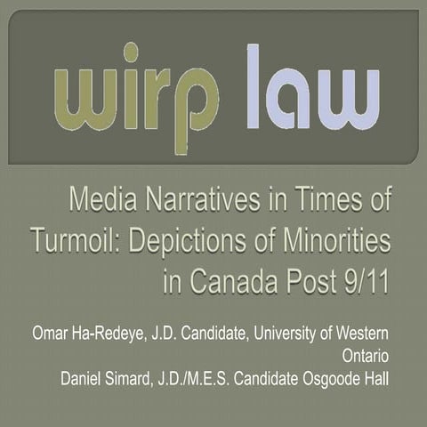 Media narratives in times of turmoil | PPT